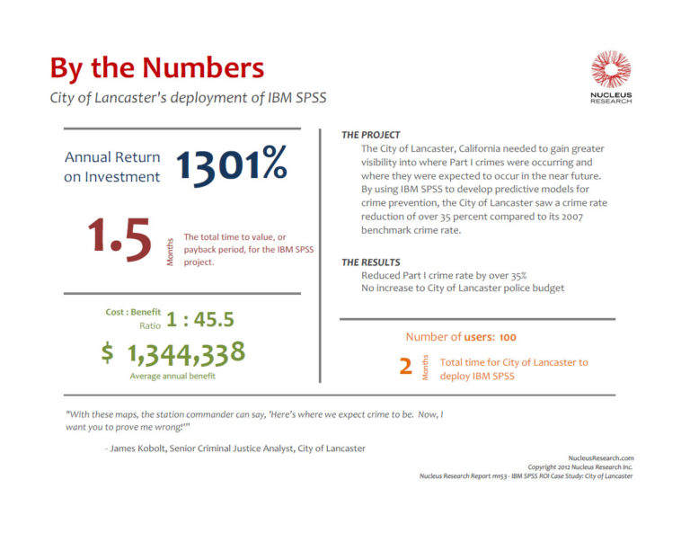 IBM ROI Case Study: City of Lancaster, CA